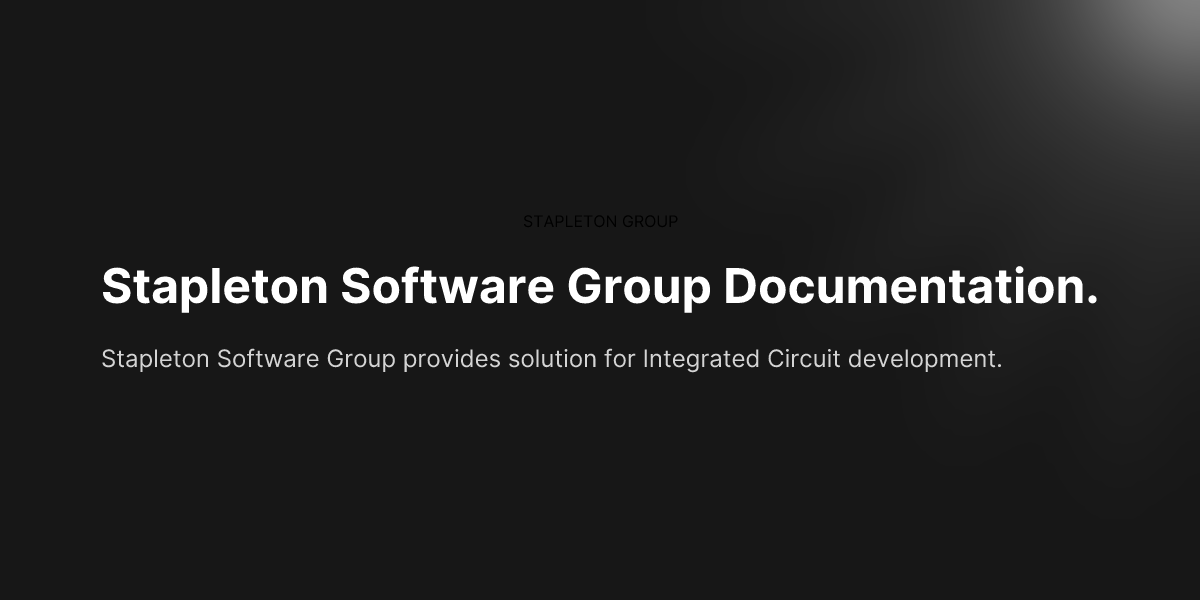 Stapleton Software Group Documentation. - docus-starter